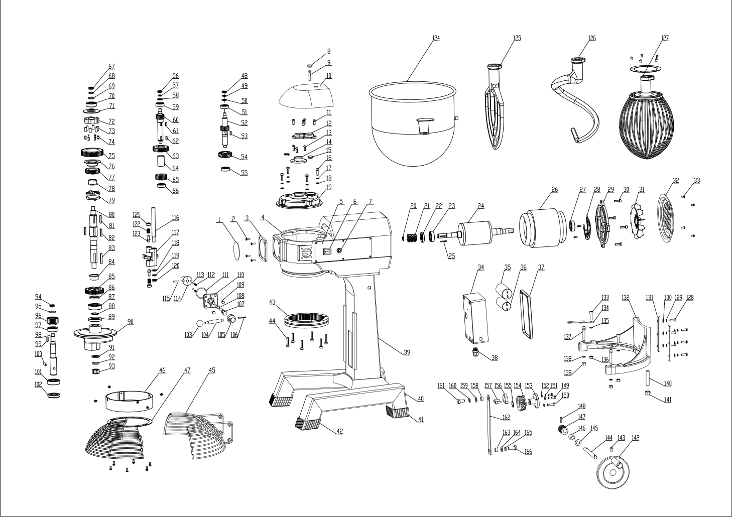 Proprocessor Planetary Mixer Parts